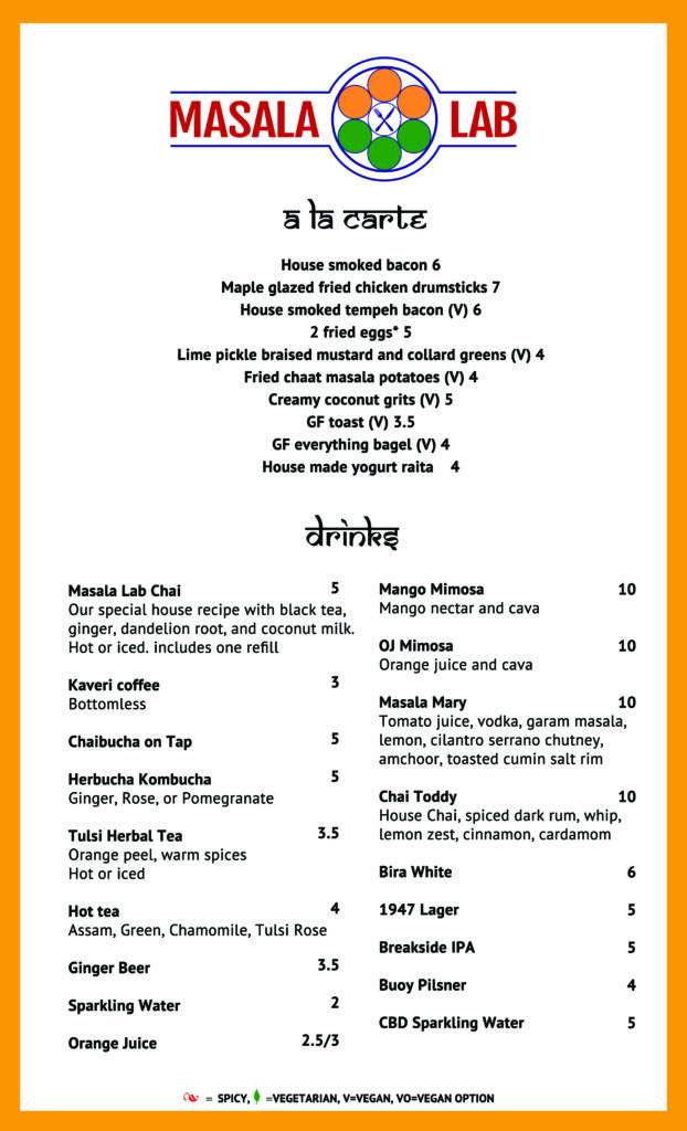 Our Menu - Masala Lab PDX